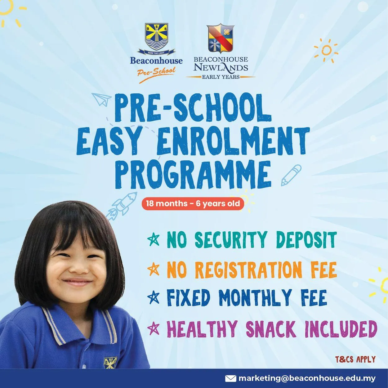 Easy Enrolment Programme - No Deposit & No Enrolment Fee