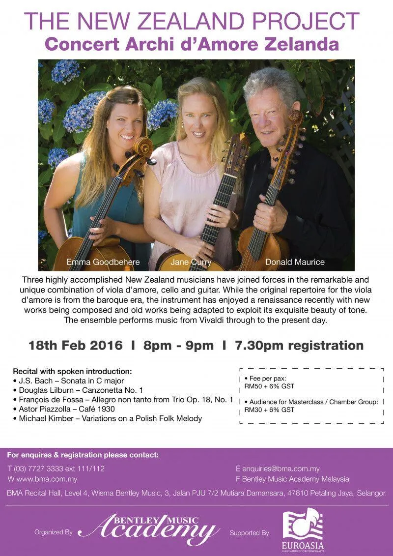 The New Zealand (Music) Project: Masterclass and Concert