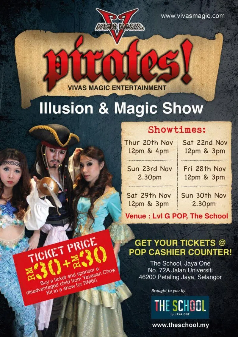 Pirates of the Caribbean Magic Show at The School by Jaya One